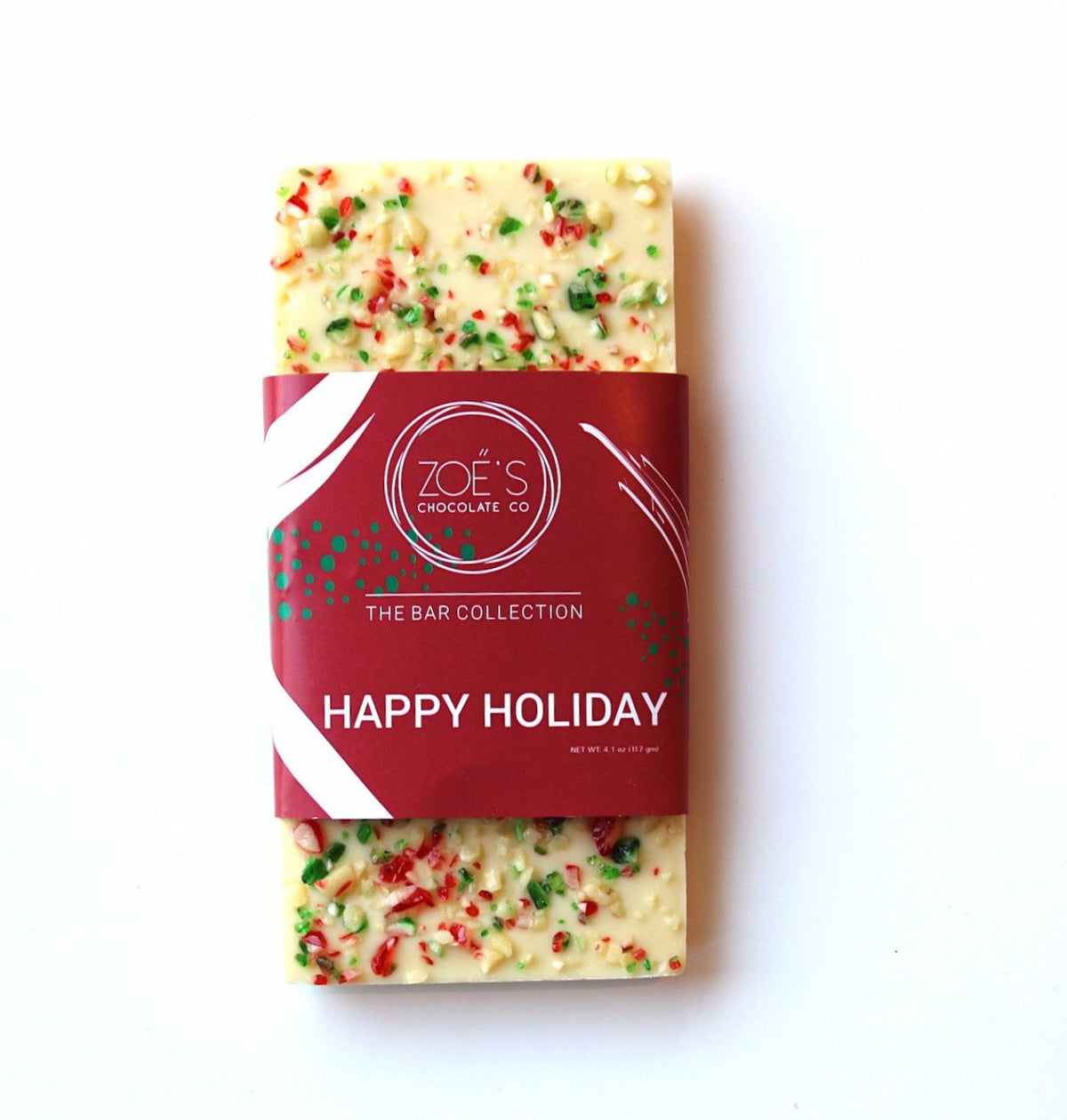 Sparkling Happy Holiday Bar - Zoe’s Chocolate Co.